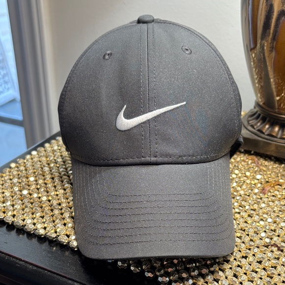Nike | Accessories | Nike Charcoal Gray Cap With White Logo | Poshmark